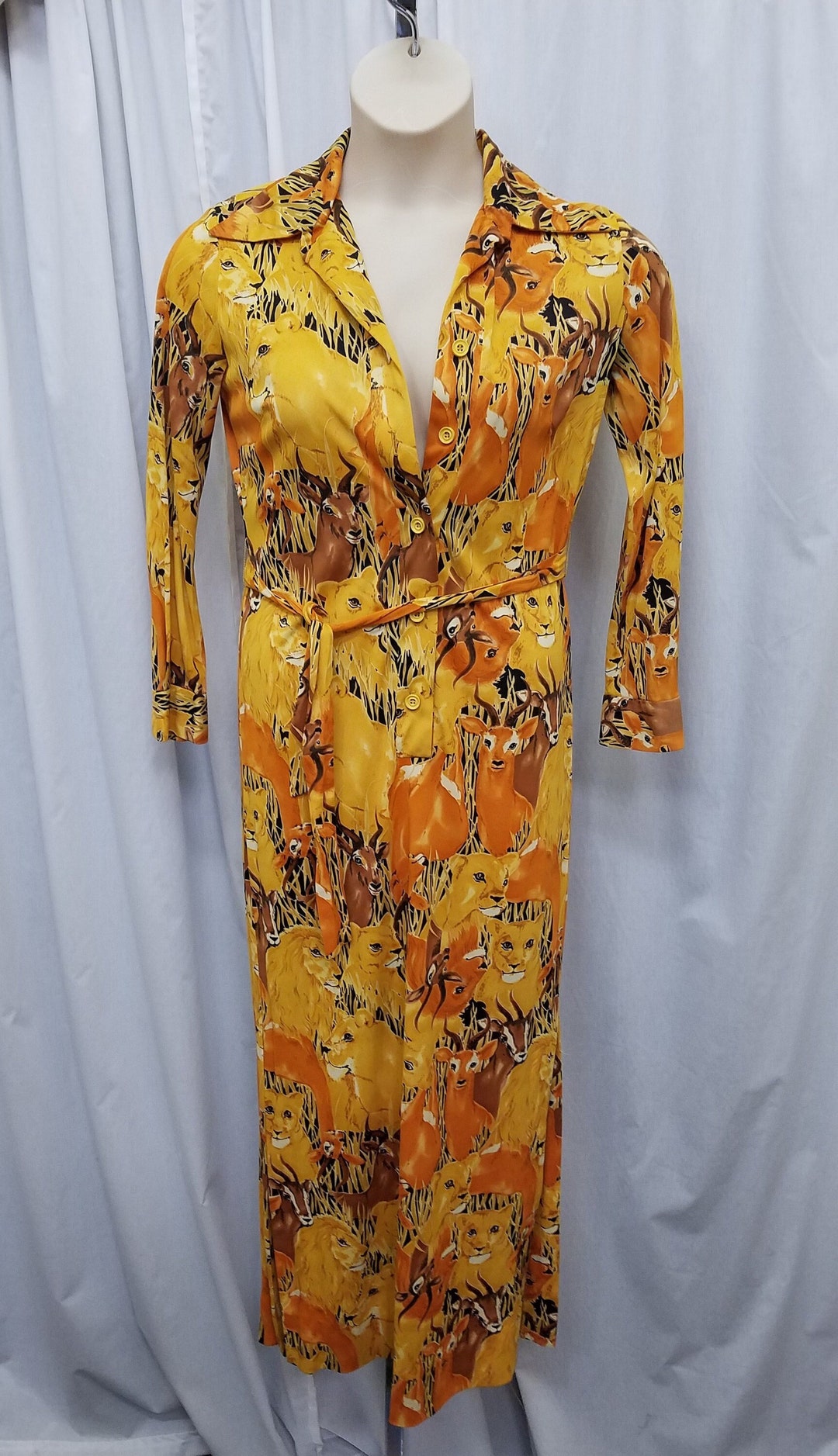 Vintage 1970's Serbin of Florida by Muriel Ryan Orange & - Etsy