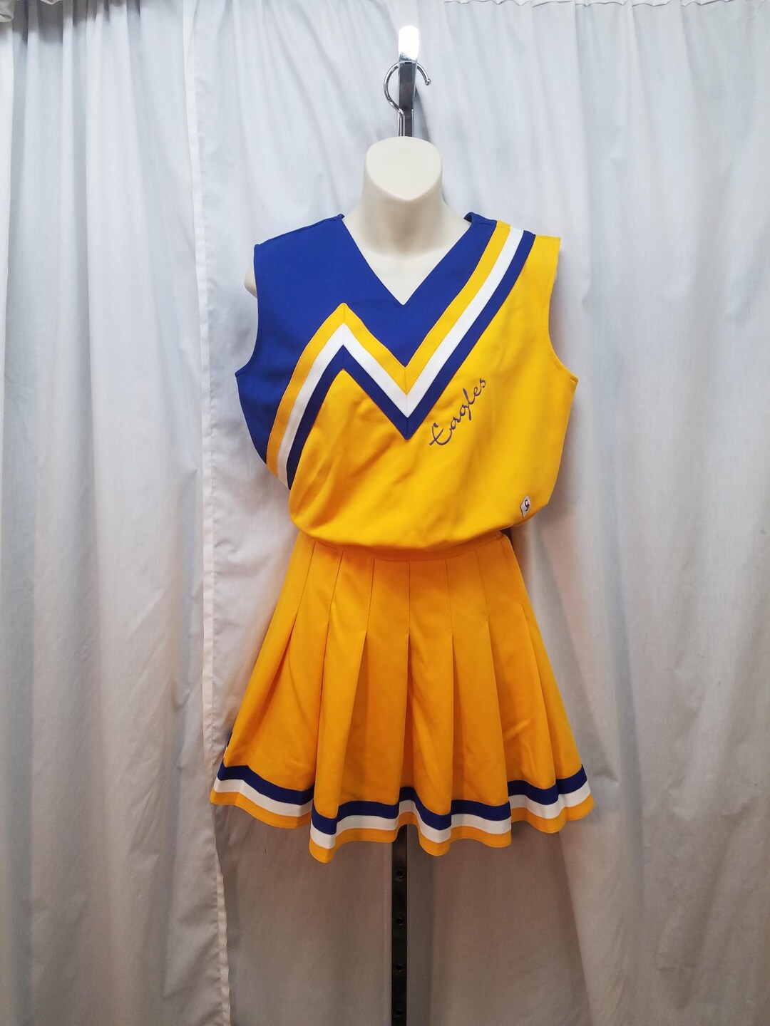 Vintage Danz Team One Piece Eagles Yellow, Navy, & White Cheerleading ...