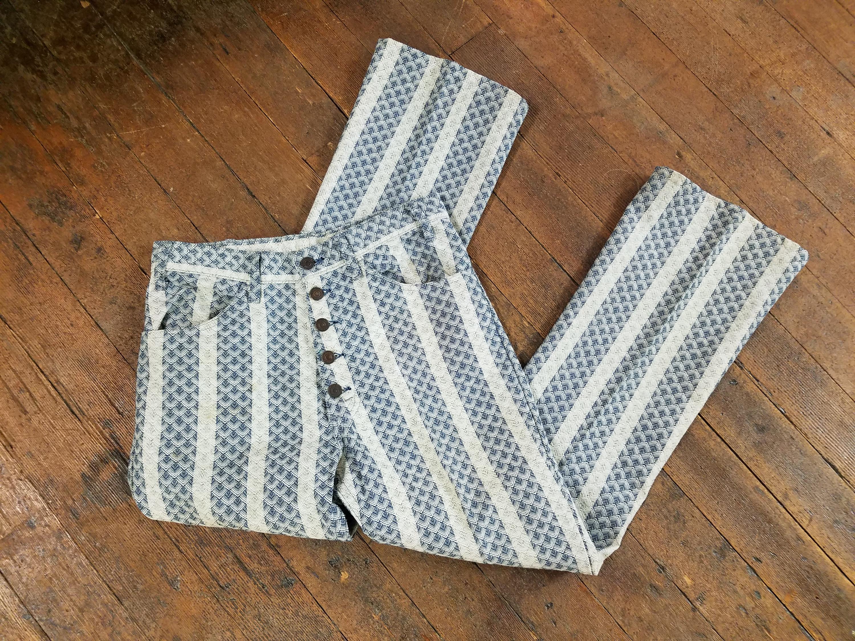 Vtg 1960s Big E Levi's Sta-prest Navy Blue & Cream Pants Vtg 1960s Big E Levi's Sta-prest Navy Blue & Cream Pants