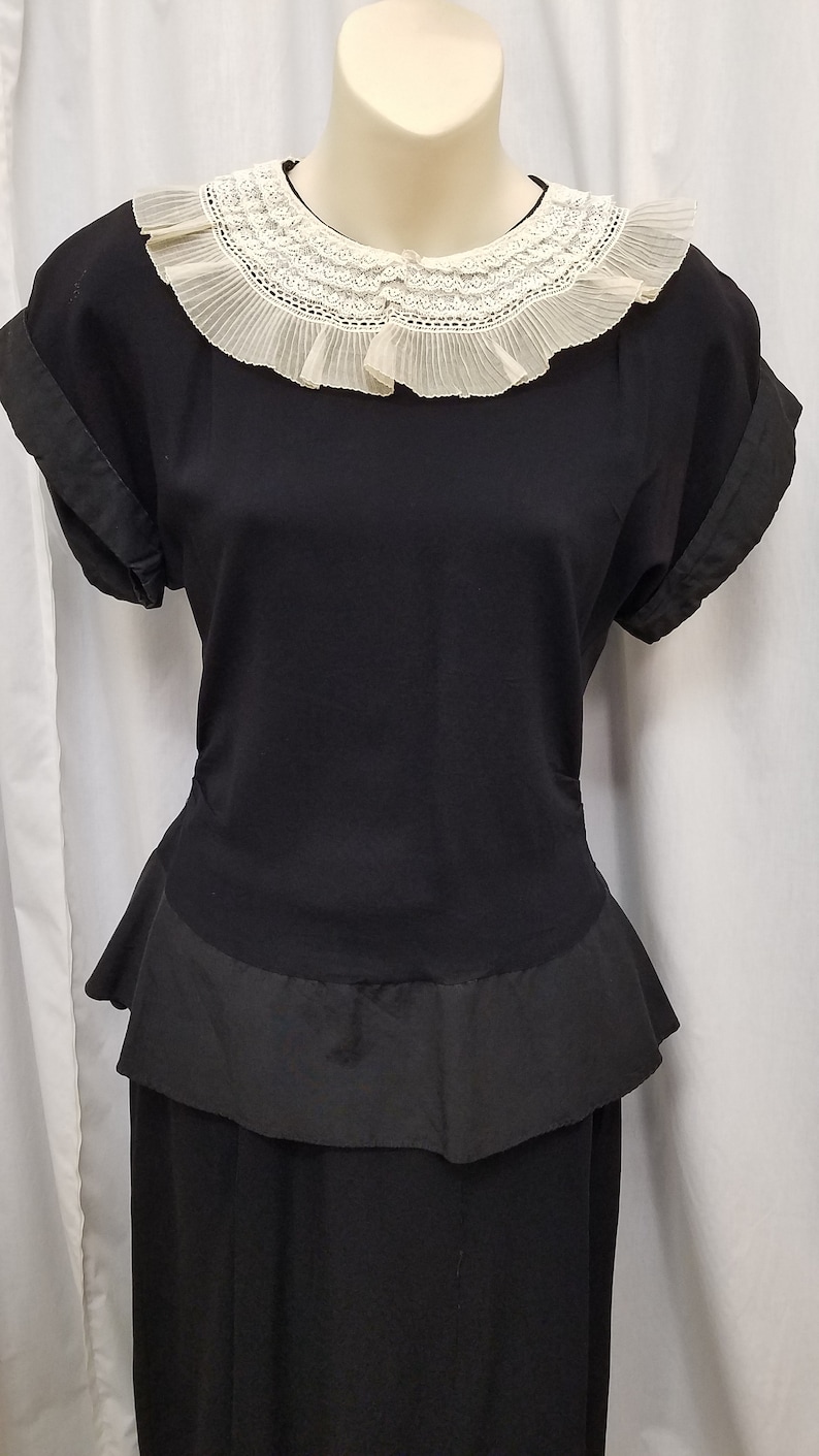 Vintage 1940's Janice Jr. by Rolfe Black Nylon W Cream - Etsy