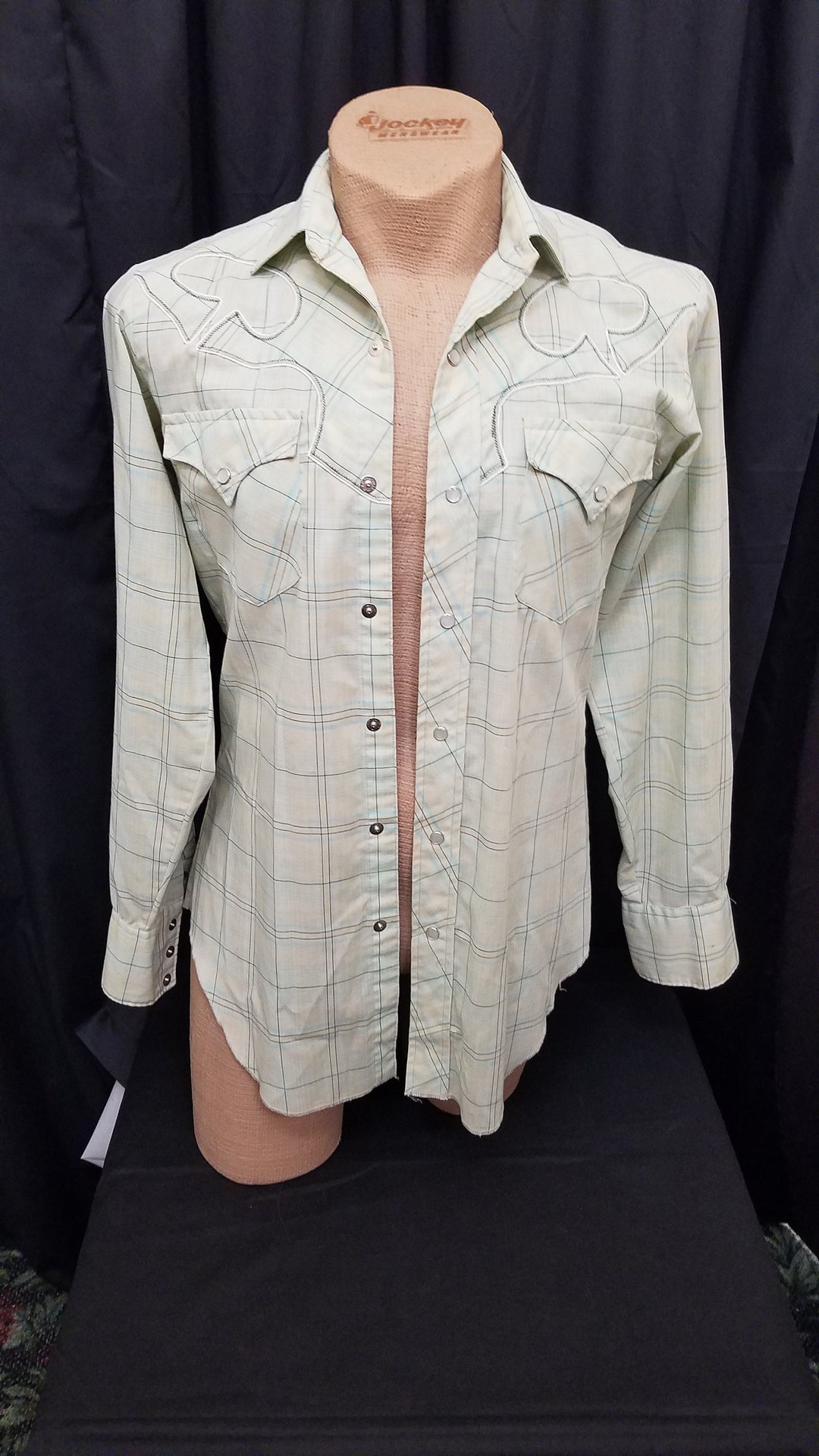 Vtg 70s H Bar C Ranch Wear Long Tail Rockabilly Cowboy Western Light ...