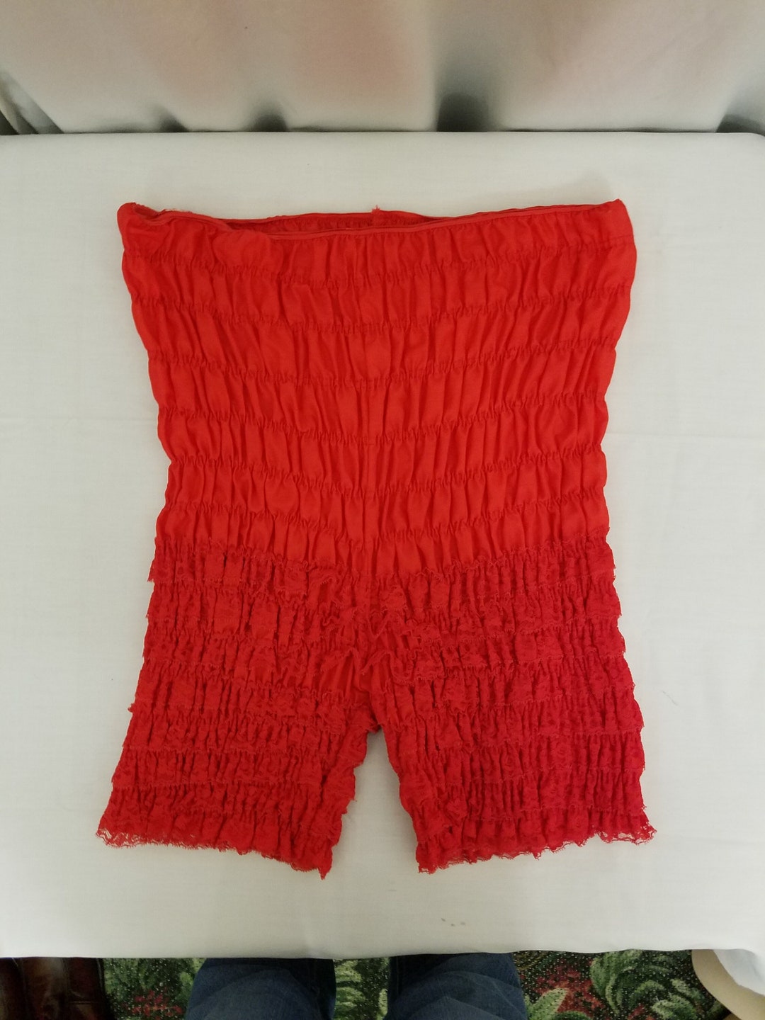 Vintage 1950's Red Square Dance Bloomers W Lace Accents, Pantaloons ...