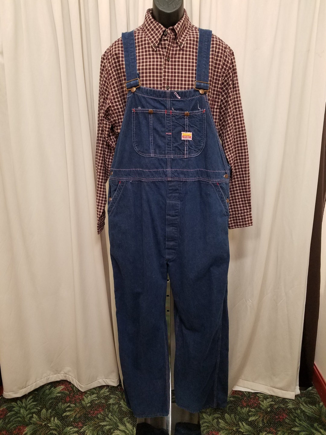Vintage 1950’s JC Penny Pay Day Dark Blue Denim Bib Overalls, Dungarees ...