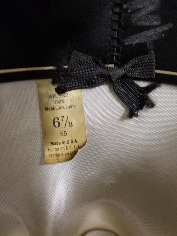 Vtg 1970s Bailey Colt Black 100% Wool Rancher Cowboy … - Gem