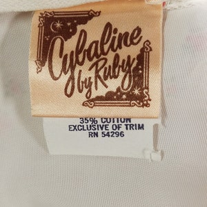 Vintage 1970s Cybaline by Ruby White Sheer Floral and Lace Peasant Maxi ...
