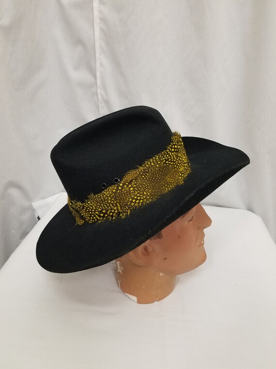 Vtg 1970s Bailey Colt Black 100% Wool Rancher Cowboy … - Gem