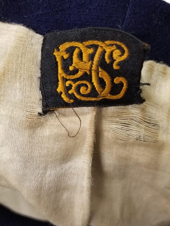 Authentic Antique 1900s Military Navy Thick Wool with… - Gem
