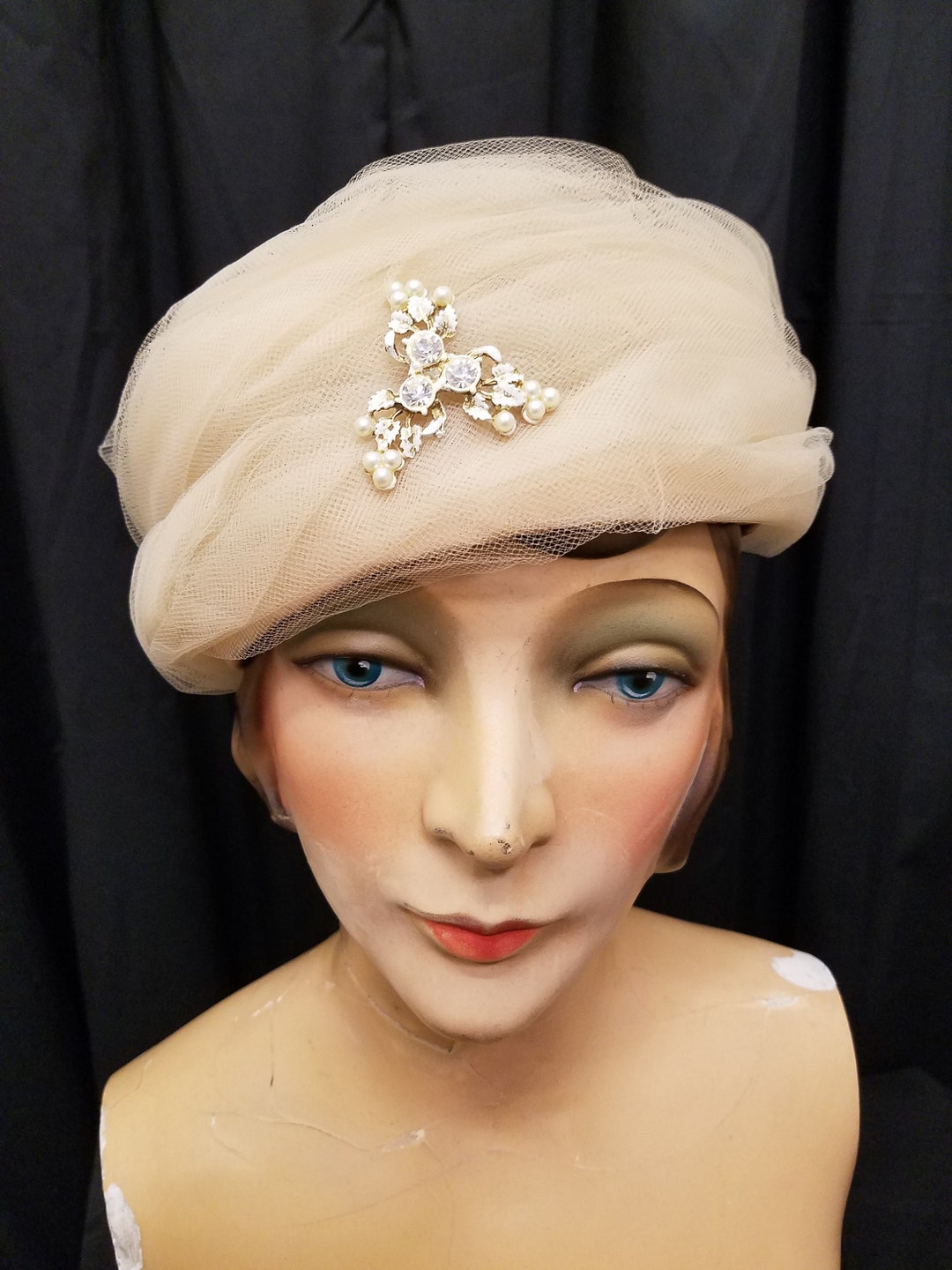 Vintage 1950s Linda Farrell Designer New York Peach Tan Netted - Etsy