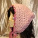Handmade Crochet Triangle Bandana With Purple, Wooden Beads Boho-chic ...