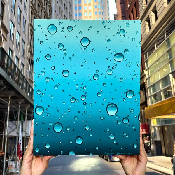 Raindrop Painting - Etsy