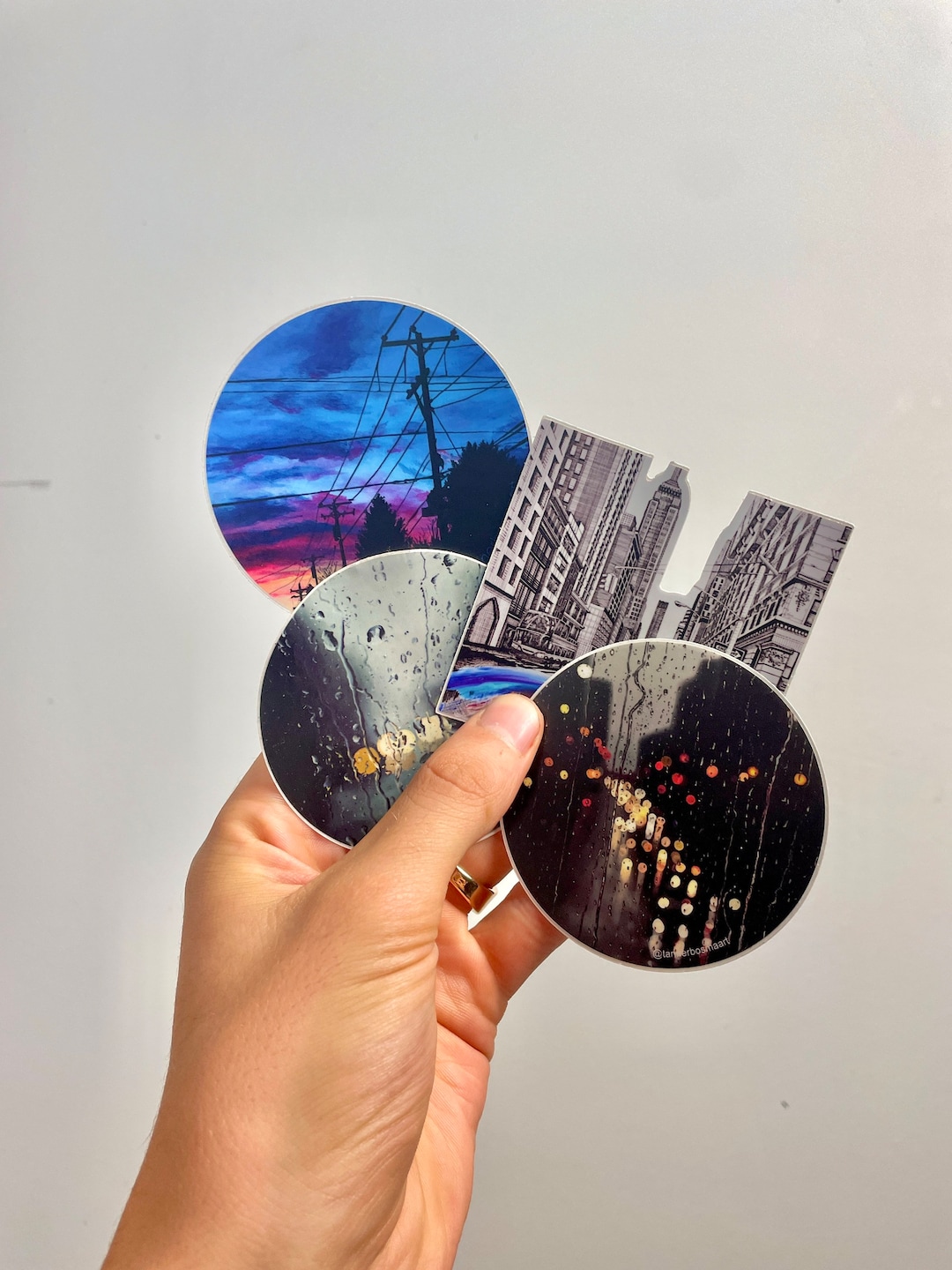 Cityscape Sticker Pack: Original Art Waterproof Stickers - Etsy