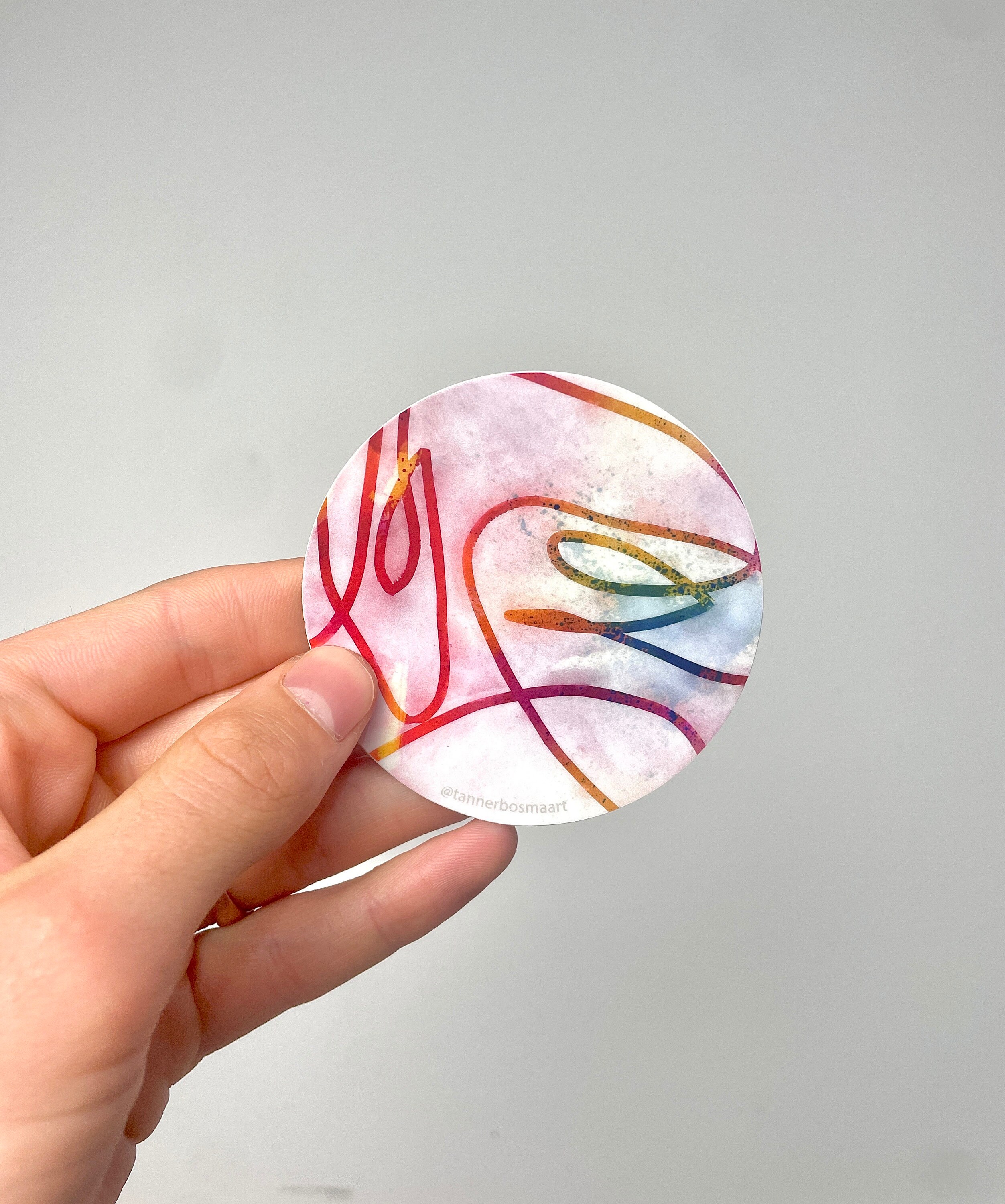 Abstract Sticker Pack “CMYK”: Original Art Unique Waterproof Vinyl ...