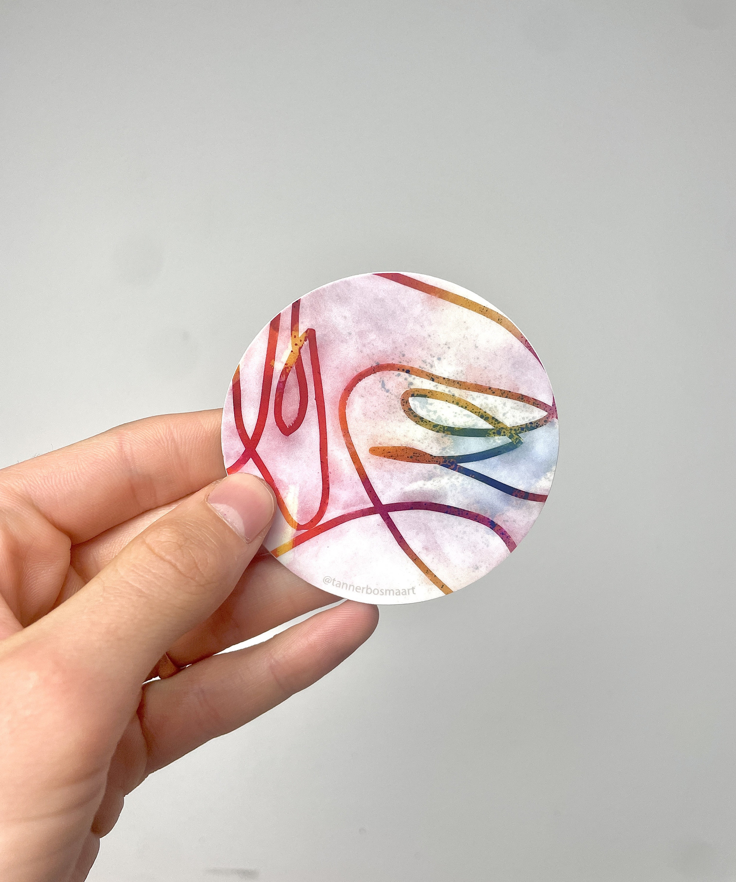 Abstract Circle Colorful Sticker “hidden in Plain Sight” - Etsy
