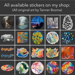 Abstract Sticker Pack 1: Original Art Unique Waterproof Vinyl Stickers ...