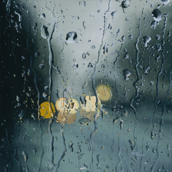 Raindrops Painting - Etsy