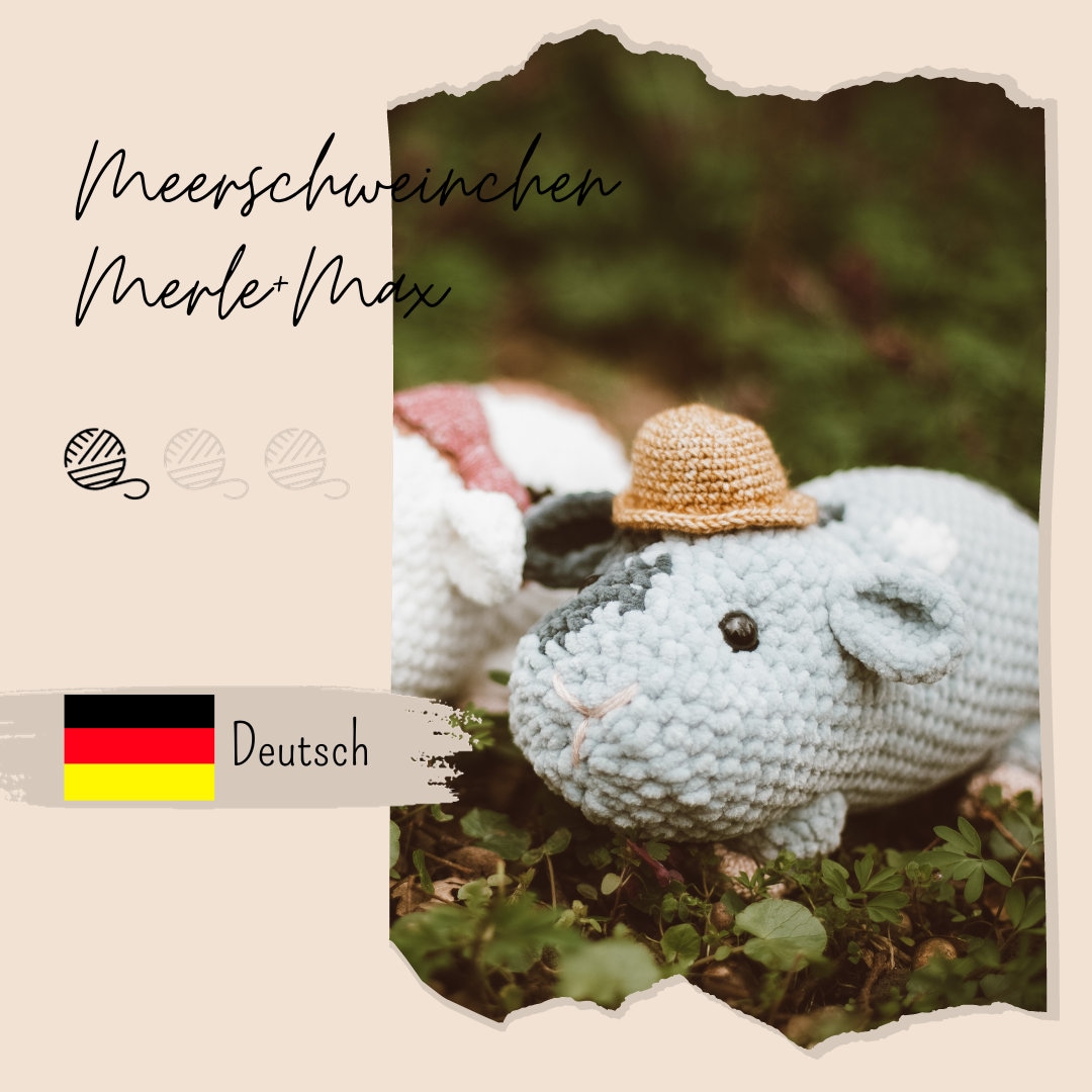 Max and Merle Guinea Pig Crochet Pattern German - Etsy