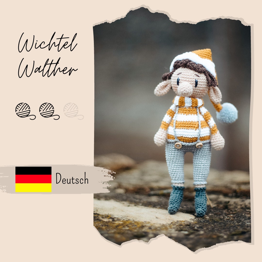 Walther Wichtel Crochet Pattern German - Etsy
