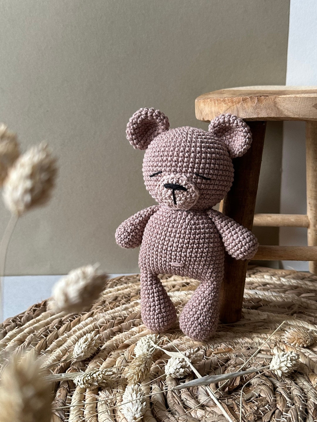 Crocheted Cuddly Toy Bear Sleepy - Etsy