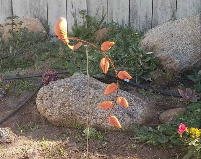 Terra Cotta Flower Stake Happy Gardens Garden Stakes | Etsy