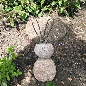 Rabbit River Stone Garden Statue, Garden Figure, Garden Decoration ...