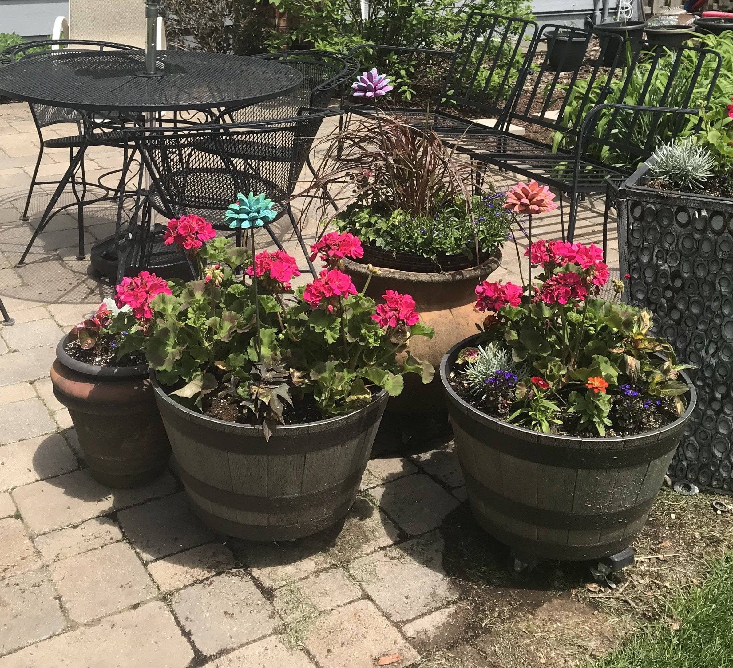 Terra Cotta Flower Stake Garden Stakes Garden Decor Yard | Etsy