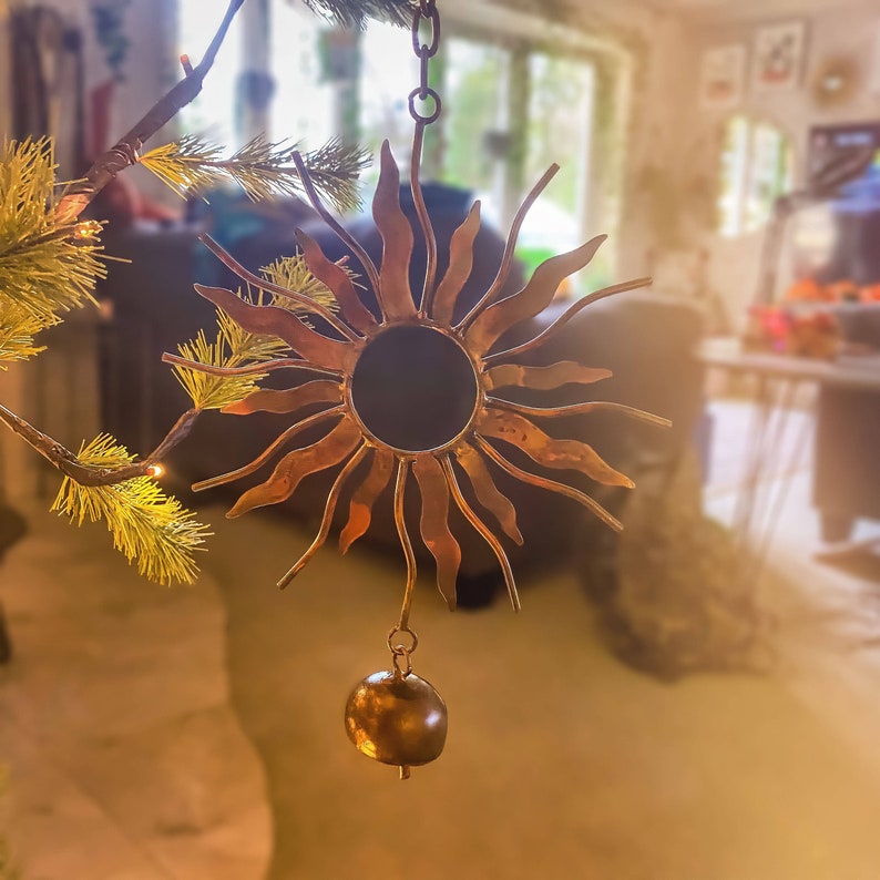 Sun With Bell Hanging Ornament Gifts for Mom Garden Decor - Etsy