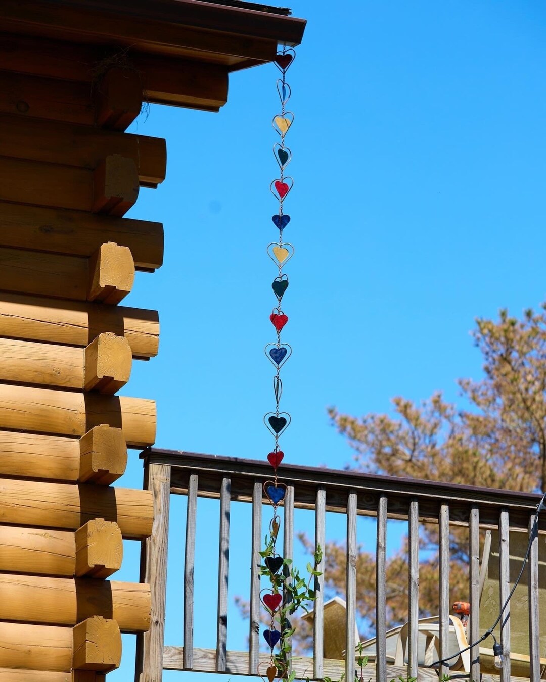 Multicolor Heart Rain Chain | Gift-for-gardening-mom | Decoreful ...