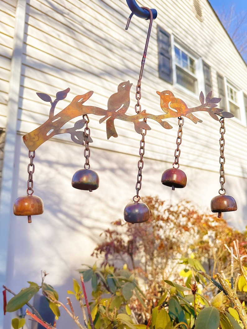 Birds With Bells Wind Chime | Handcrafted Garden Decor | Bird Lover ...