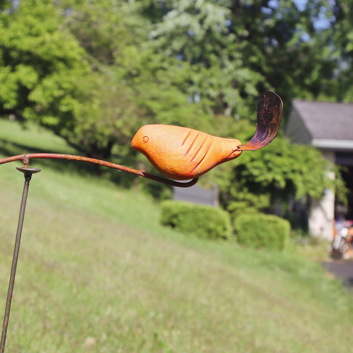 Spice Bird Garden Balancer by Happy Gardens Yard Art Garden - Etsy