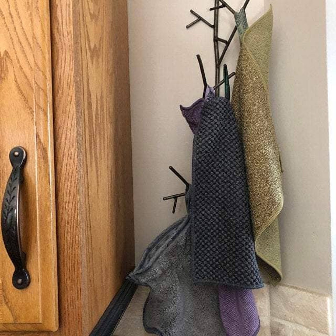 Handcrafted Triple Twig Wire Wall Hook, Rustic Farmhouse Home Decor ...