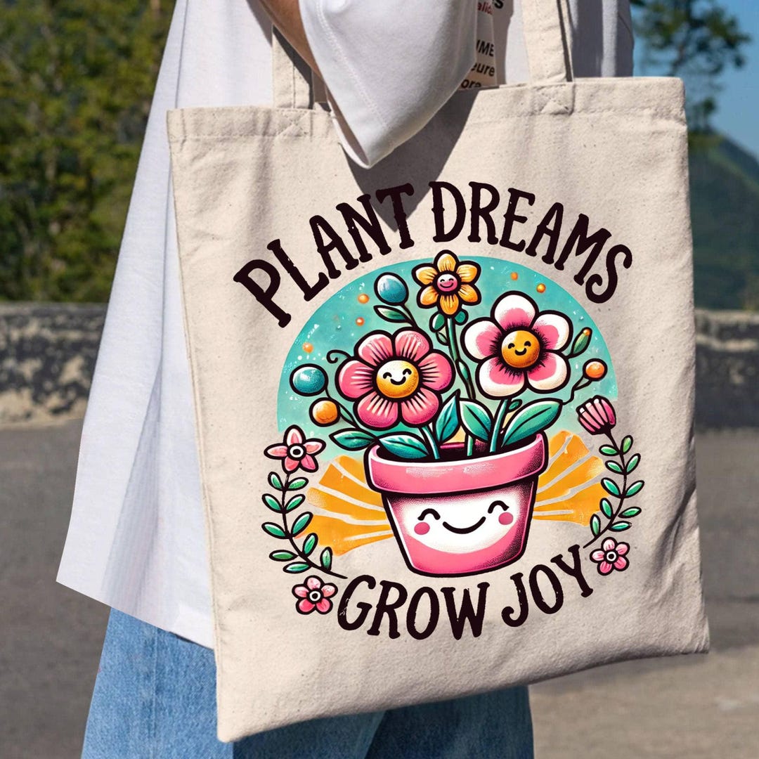 Plant Dreams Eco Tote Bag | Bohoful Gifte | Boho Totee | Boho Gifteful ...