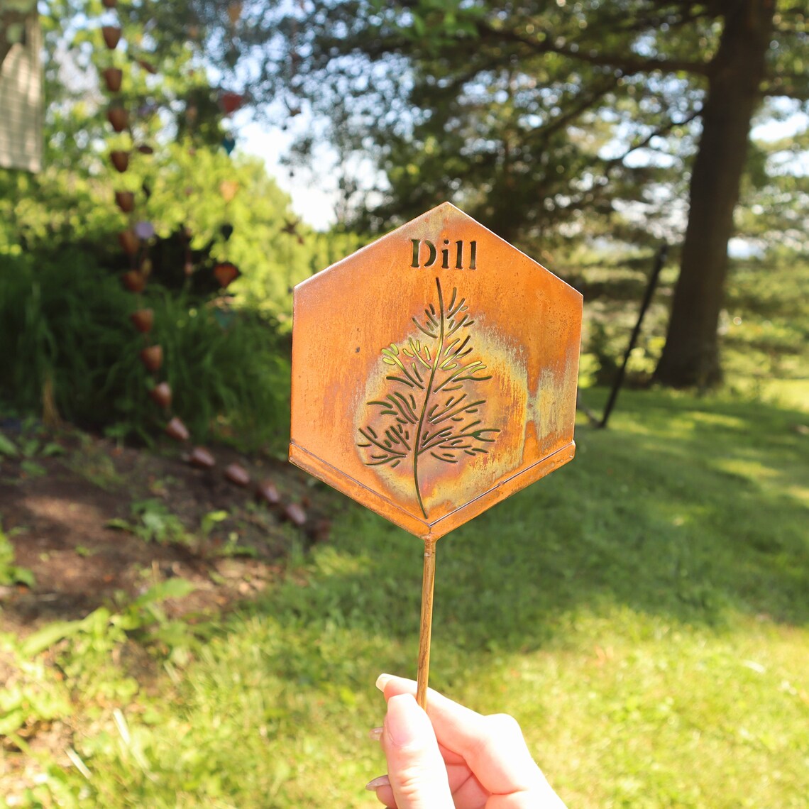 Dill Herb Garden Stake Dill Herb Sign Decor Yard Stake | Etsy