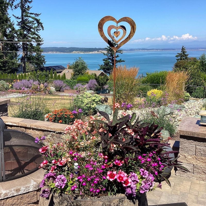 Metal Heart Outdoor Decor - Etsy