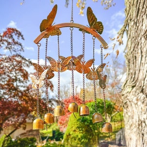 Butterflies on Arch Wind Chime | Butterfly Lovers Gifte | Garde Ner ...