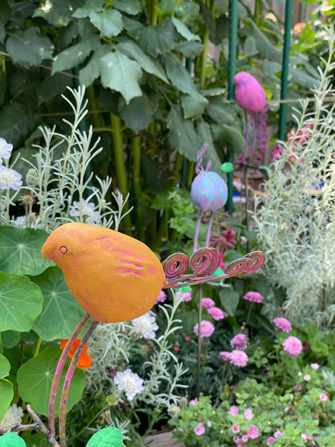 Standing Birds Assorted Colors Garden Stakes Yard Art - Etsy