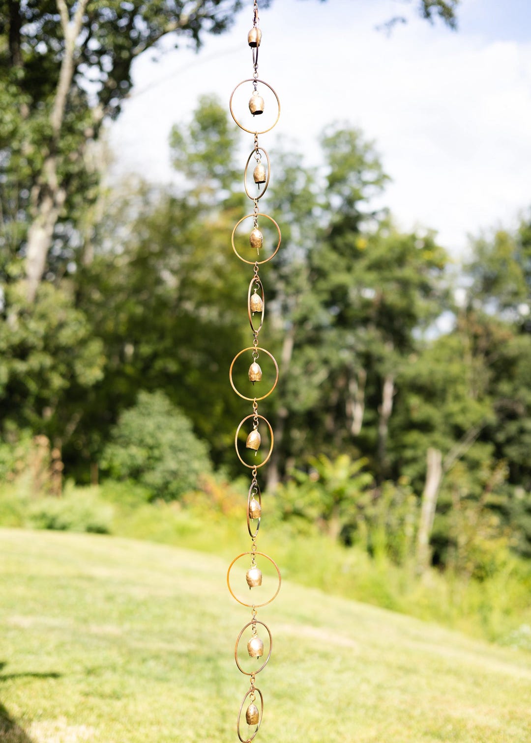 Decorative Bell Rain Chain for Garden Drainage | Handcrafted Outdoor ...
