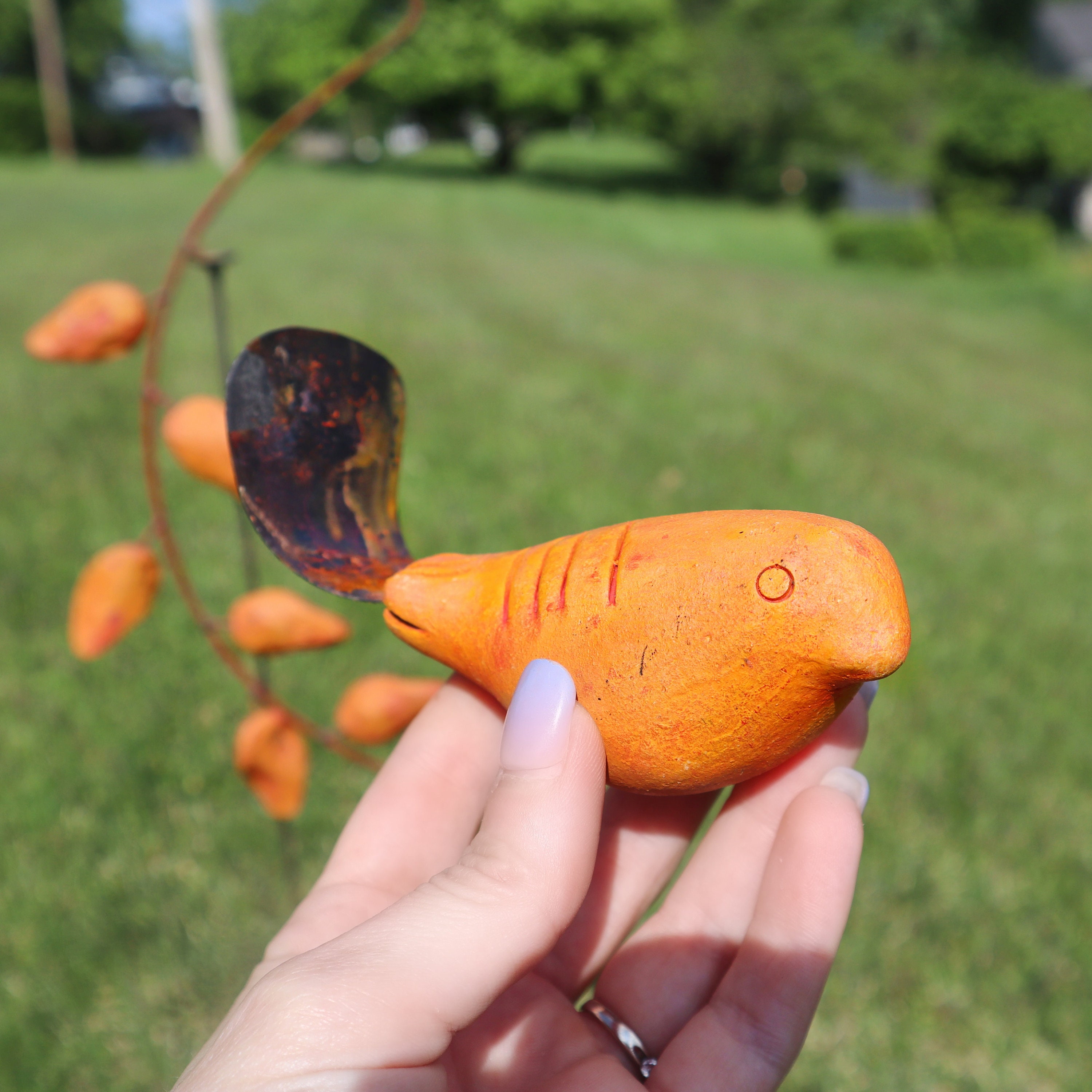 Spice Bird Garden Balancer by Happy Gardens, Yard Art, Garden Stake ...