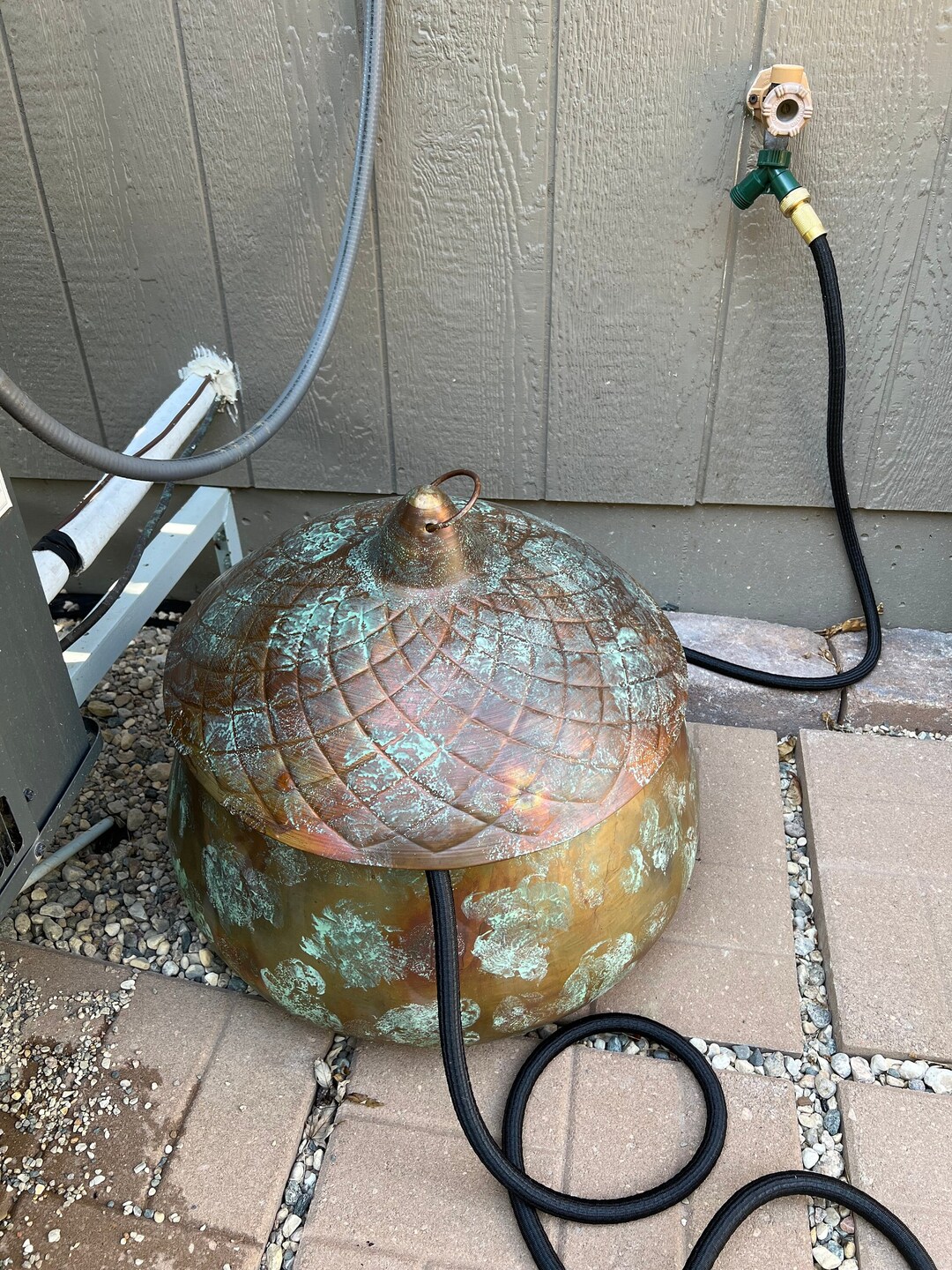 Acorn Garden Hose Pot | Garden Decor | Garden Furniture | Yard Art ...