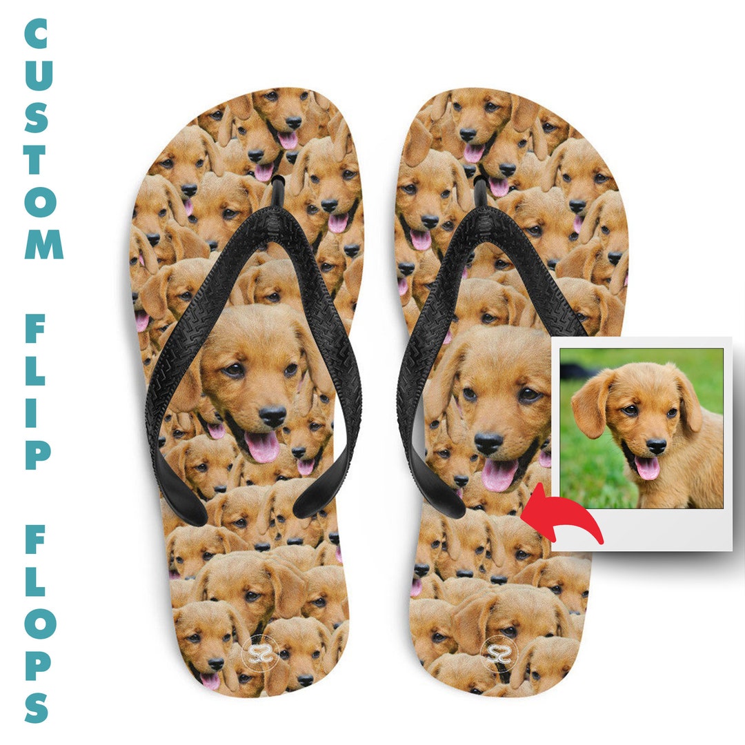 Personalized Flip Flops, Custom Photo Based Print Flipflops, Customized ...