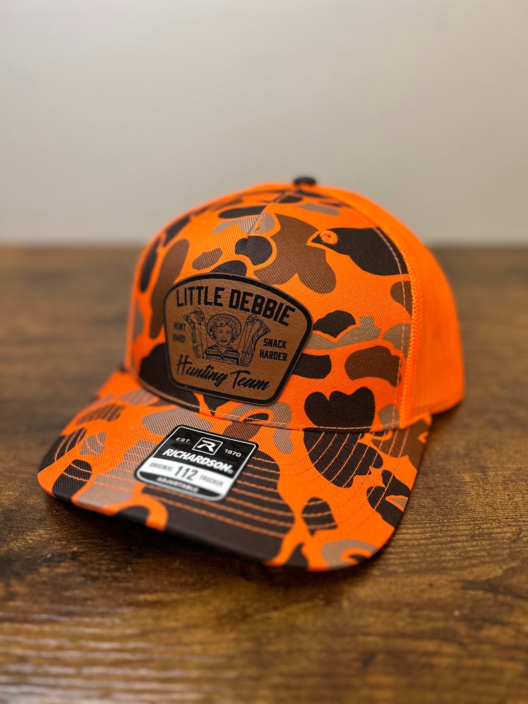 Men’s Richardson 112 Trucker Hat Little Debbie Hunting Club Leather ...