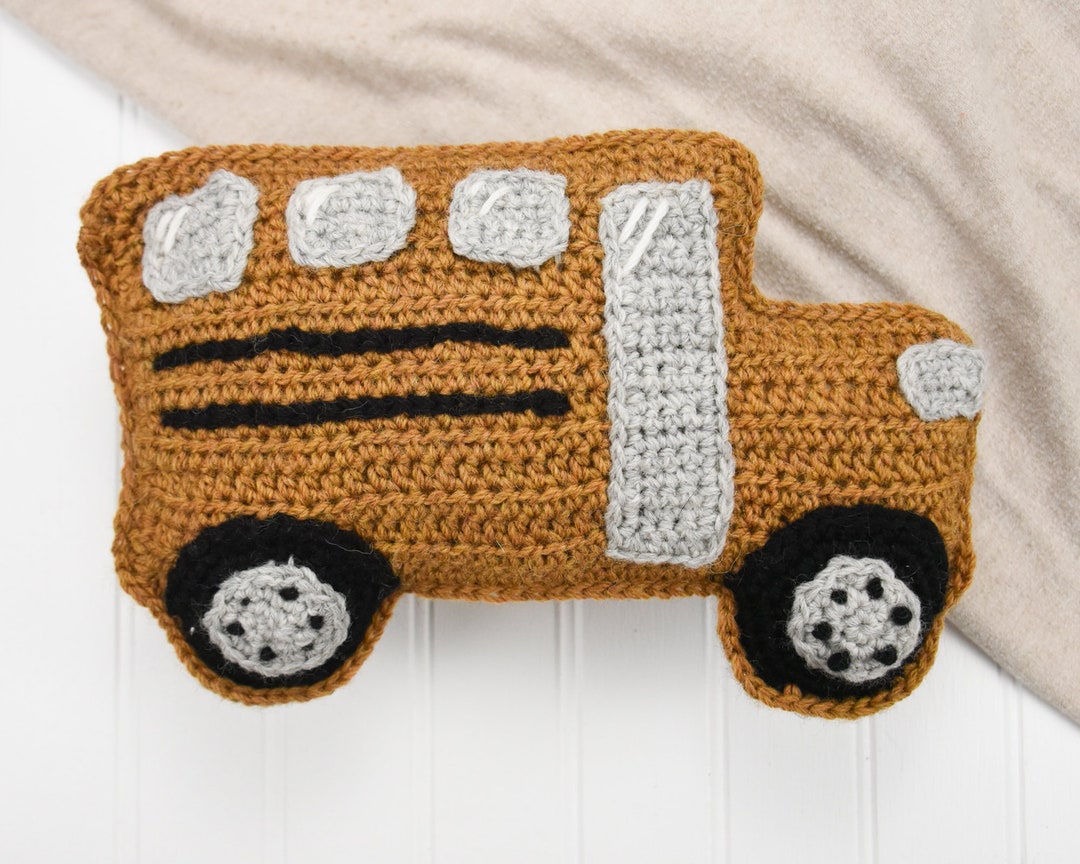 School Bus Plush Crochet Pattern, Pillow Crochet Pattern, Back to ...