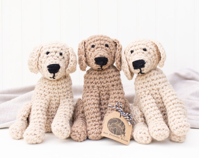 Labrador Crochet Pattern, Golden Retriever Crochet, Dog Crochet Pattern ...
