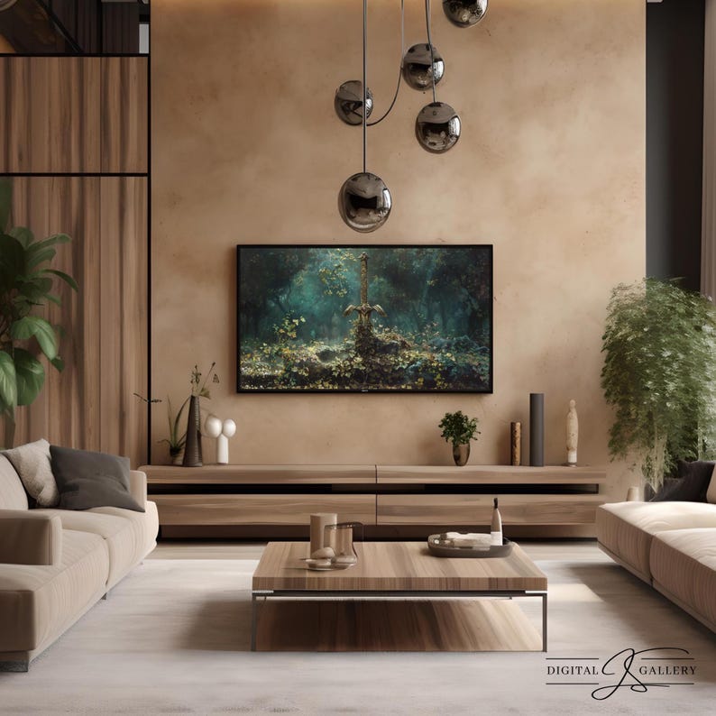 Legend of Zelda Master Sword in a Forest Engulfed by Vines, Samsung the ...