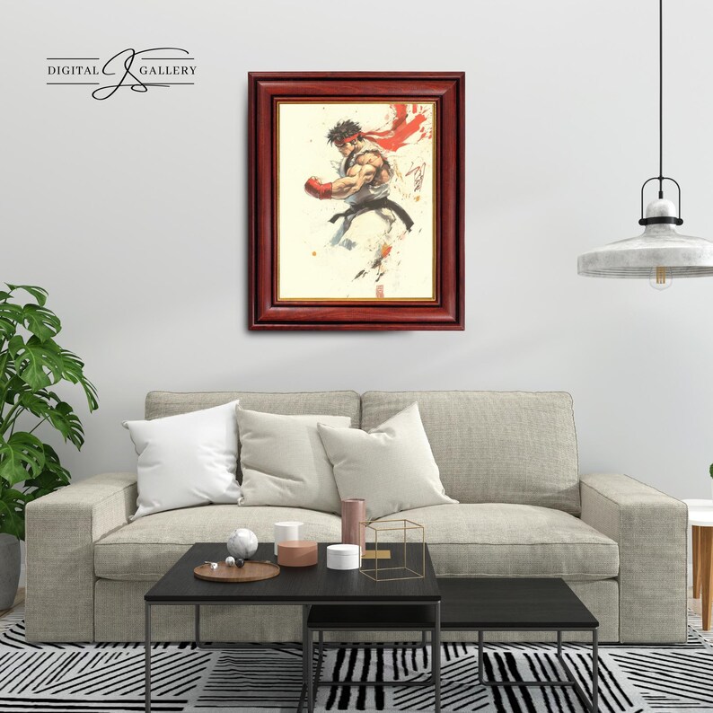 Ryu Fan Art Print Street Fighter Iconic Fighter Illustration Martial ...