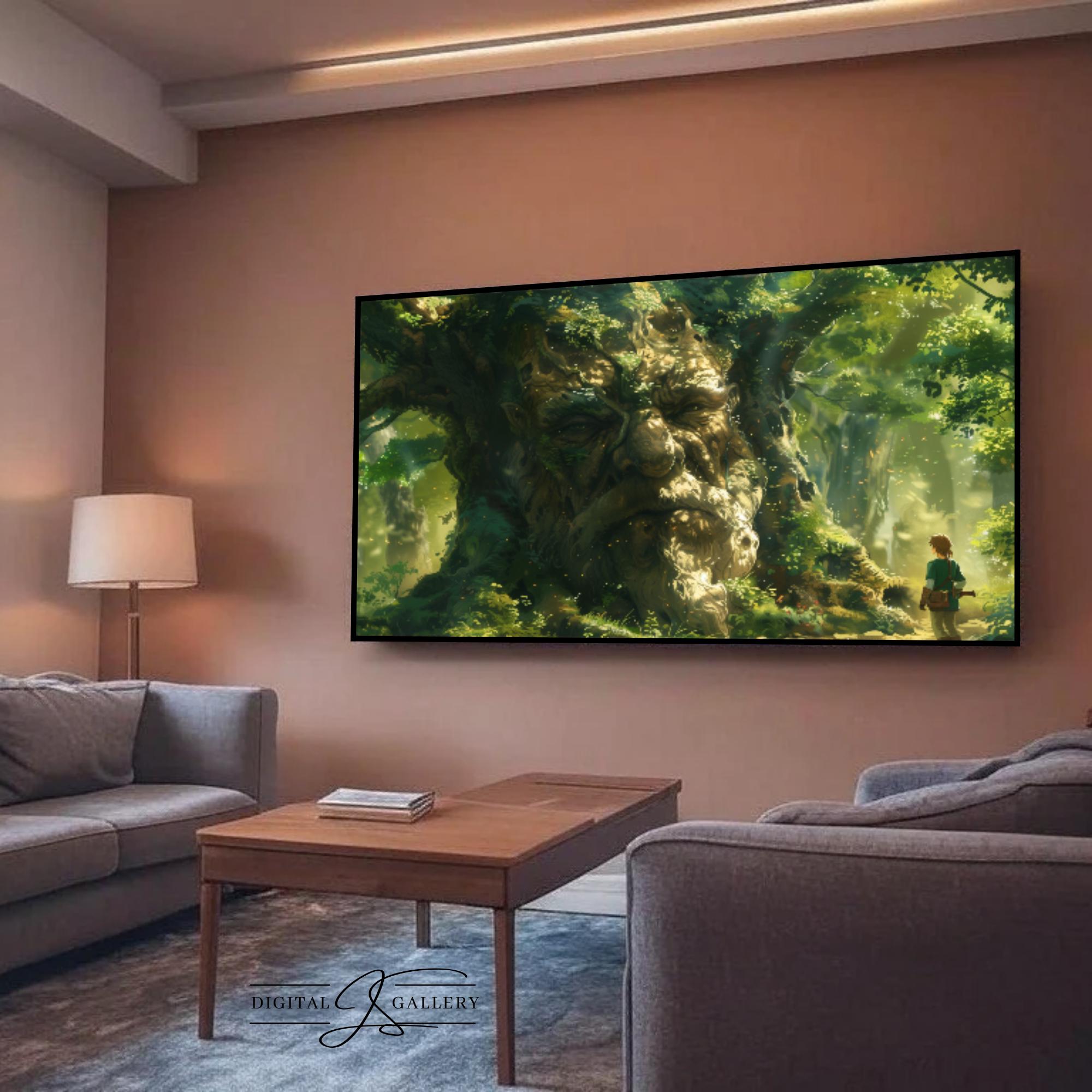 Enchanting Great Deku Tree Digital Art Print - Legend of Zelda Wall ...