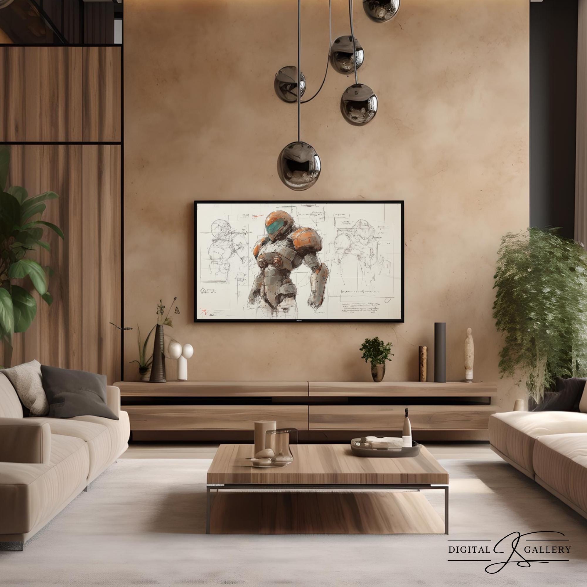 Metroid-inspired Armor Technical Drawing - High-quality Art Print ...