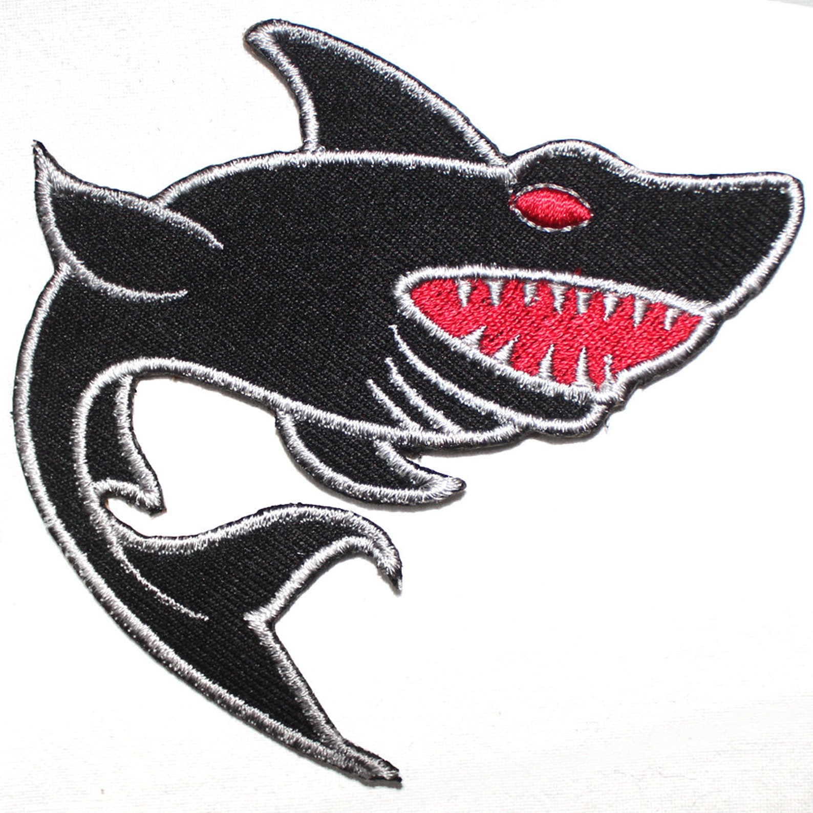 Shark Movie Patch Iron on Sew on Embroidered Patch | Etsy
