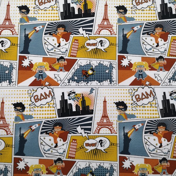 Super Hero Fabric - Etsy
