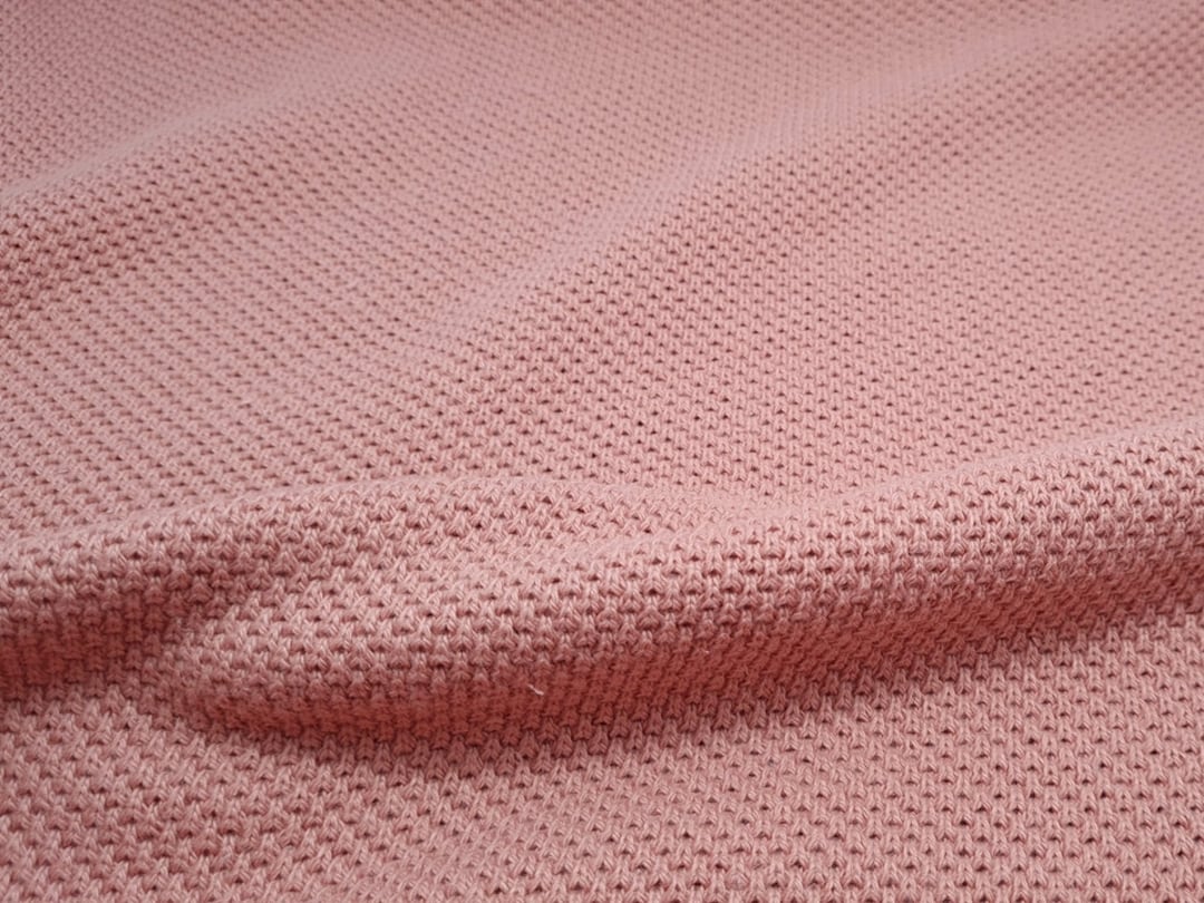 Waffle Knit Jersey, Waffle Jersey, Waffle Fabric, 100% Cotton, Pink - Etsy