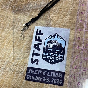 Custom Event Lanyards. 4”x6”. VIP, Special Access, Volunteer, Athlete ...
